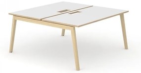 NARBUTAS - Dvoumístný pracovní stůl NOVA WOOD lamino 140x164 cm