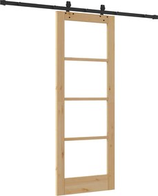 Posuvné dveře ORKDAL 73,5 x 198,5 cm Přirozená a černá 3332183