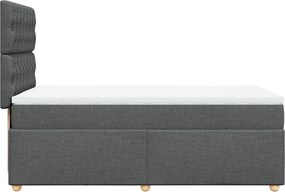 Box spring postel s matrací tmavě šedá 80 x 200 cm textil 3293415