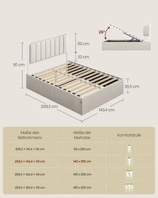 Manželská postel 140 cm RMB614LH01