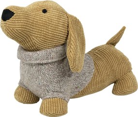 Hnědá dveřní zarážka jezevčík Dachshund - 33*14*20cm