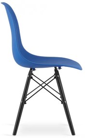 Set tří jídelních židlí OSAKA modré (černé nohy) (3ks)