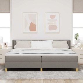 Postel s boxspringem s polštářem Taupe 200 x 200 cm textil 3341318