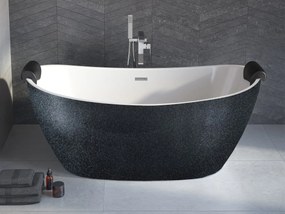 Besco Ayla Glam vana volně stojící 170 x 80 cm sifon grafit černá barva VANAYLA170GG3 Koupelny Bernold