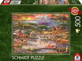SCHMIDT Puzzle Ráj pod Kilimandžárem / 500 dílků / 48,1 x 34,1 cm