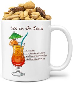 Hrnek Sex on the beach (Náplň hrníčku: Směs slaných oříšků)