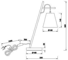 Trio - Stolní lampa ANDREUS 1xE14/40W/230V