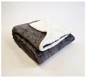 Vánoční deka beránek Tmavě šedá 150x200 cm