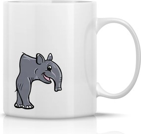 SLON - klasický bílý keramický hrníček 300 ml