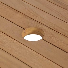 Koupelnová skříňka dřevo teak a umyvadlo mramor krémové 3058162