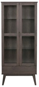 Hnědá vitrína v dekoru dubu 82x185 cm Filippa – Rowico