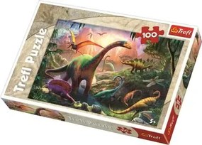 Trefl - Puzzle - Svět dinosaurů / 100 dílků / 41 x 27.8 cm / věk 5+