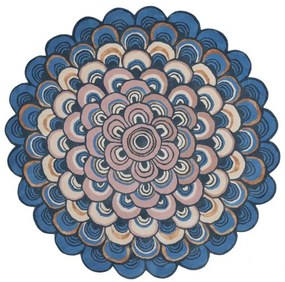 Moderní kusový koberec Ted Baker Masquerade blue 160008 kruh - 200 - Brink & Campman