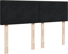 Box spring postel s matrací černá 140 x 190 cm samet 3287730