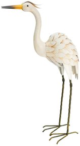 Zahradní kovová figurka Crane 4, 75 cm, vícebarevná