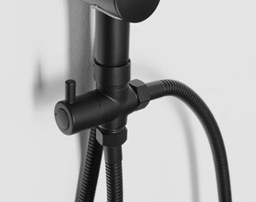 Aqualine, KERA sprchový sloup s připojením na baterii, černá, SL435