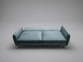 Sametová rozkládací/s úložným prostorem pohovka v petrolejové barvě 222 cm Vermont - II. jakost – Cosmopolitan Design