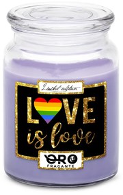 Svíčka LGBT Love is love (Vůně svíčky: Levandule)