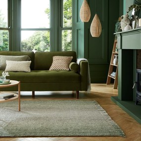 Kusový koberec Mottle Jute Ombre Green, 60x110, zelená, chodba / predsieň, Flair Rugs