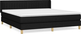 Box spring postel s matrací černá 160x200 cm textil 3130443