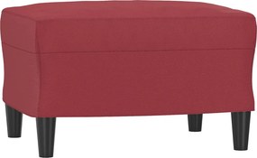 Křeslo s podnožkou vínové 60 cm umělá kůže 3201120