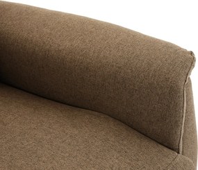 Relaxační křeslo, manuální ovládání, hnědá látka (73 x 95) cm