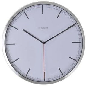 Designové nástěnné hodiny 3071wi Nextime Company White Stripe 35cm