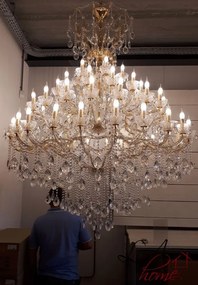 Křišťálový lustr - 200-270 * Ø170 cm