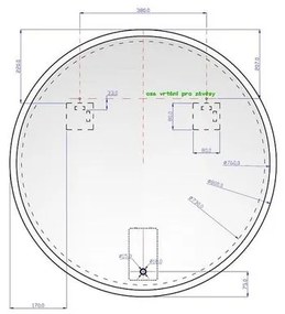 Amirro Moonlight Ronde Zrcadlo 80 cm s LED podsvíceným okrajem se senzorem, 411-330