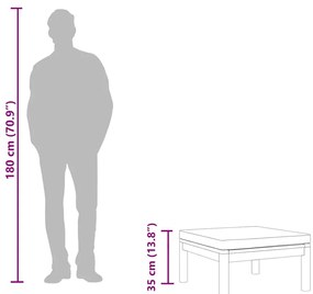 vidaXL Marketos Podnožka s tmavě šedou poduškou masivní akáciové dřevo