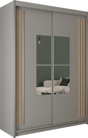 ARK Šatní skříň IKING, Šedá/Dub Artisan 150 cm