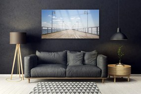 akrylový obraz Molo Moře Architektura 120x60 cm