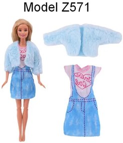 Oblečky pro Barbie - modré outfity Varianta: model Z571