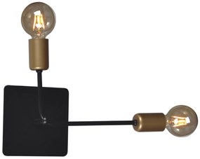 KEJO Nástěnné designové osvětlení ARDEN, 2xE27, 60W, černé K-4704