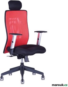 Kancelářská židle na kolečkách Office Pro CALYPSO XL SP4 – s područkami a podhlavníkem Červená 13A11