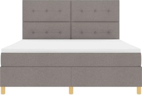 Postel s boxspringem s čelo Taupe 180 x 200 cm textil 3339641