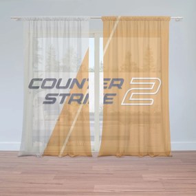 Sablio Záclony Counter Strike 2 Oranžová: 2ks 150x250cm