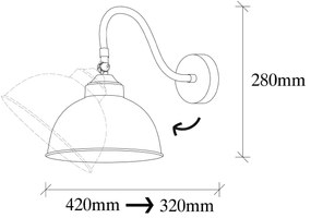 Nástěnná lampa Saglam II černá