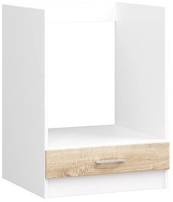 Dolní kuchyňská skříňka na troubu Lula S60KU (bílá + dub sonoma). 1069054