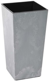 PLASTOVÝ KVĚTINÁČ PORTO 46X25X25 CM IMITACE BETONU ŠEDÁ