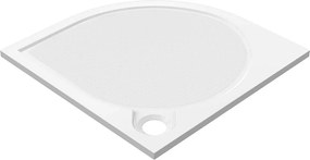 Gelco ARCA sprchová vanička z litého mramoru, čtvrtkruh, 80x80x3 cm, R550, PA558