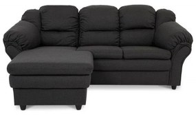 Nejlevnější nábytek Rohová sedačka CIRIAKO 1 ve tvaru L, tmavě šedá, levá