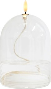 LED olejová lampa Dea, Ø 11 × 15 cm, čirá