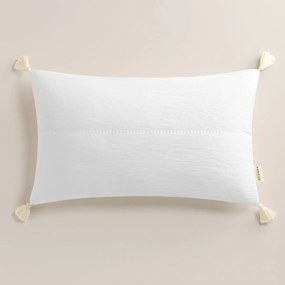 Divazo Dekorační povlak na polštář s třásněmi Noemi Barva: Bílá, Velikost: 30 x 50 cm