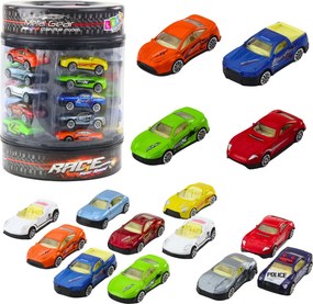 LEAN Toys Sada autíček v tubě, moderní sportovní auta 1:64