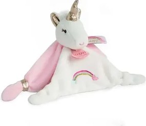 Doudou Dárková sada - plyšový muchláček jednorožec růžový 20 cm / od 0