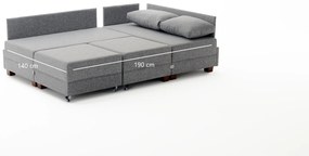 Atelier del sofa Rohová pohovka FLY šedá levý roh 280 cm 825BLC1006