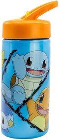 Sportovní láhev na pití Pokémon s brčkem - 410 ml