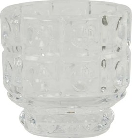 Transparentní skleněný svícen Bobbi - Ø 9*8,5 cm