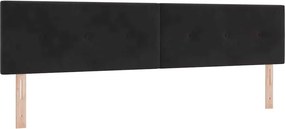 Postel s boxspringem s čelo Černá 200 x 200 cm samet 3339196